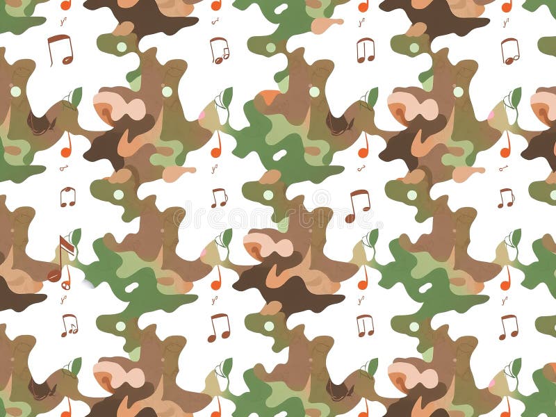 A Colorful Enigma Musical Symbols Concealed within a Camouflage Pattern ...