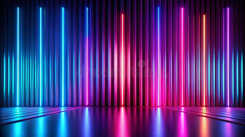 Futuristic Neon Gradient Lines a Dynamic Abstract Silhouette Background ...