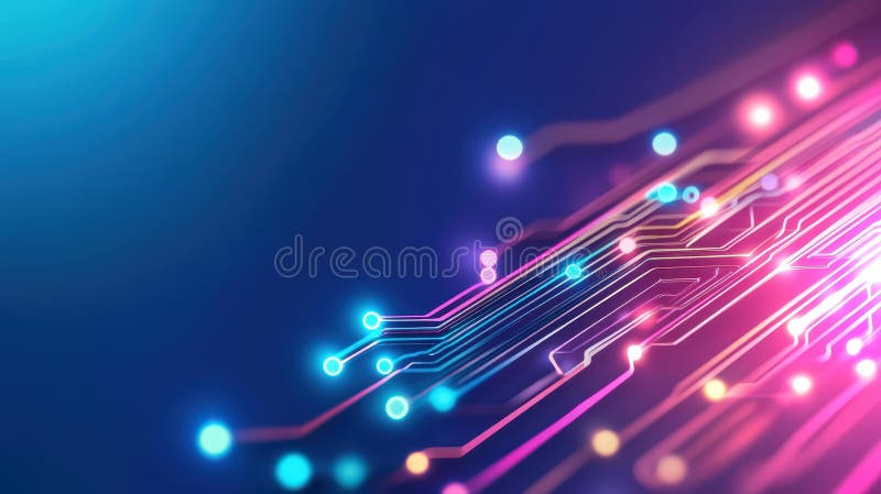 Dive into a Vibrant Digital Matrix with Sleek Circuit Patterns ...