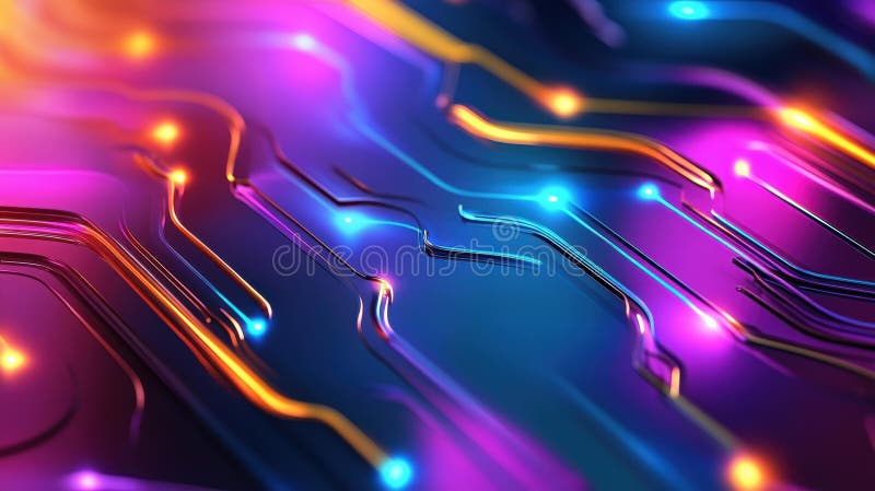 Dive into a Vibrant Digital Matrix with Sleek Circuit Patterns ...