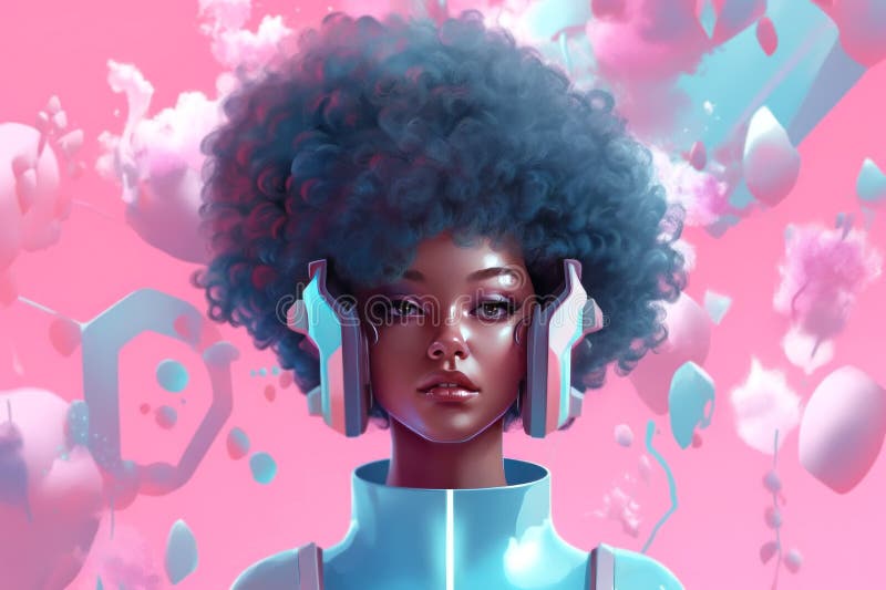 Dive into a Vibrant Digital Utopia with this Stunning Artwork Stock ...