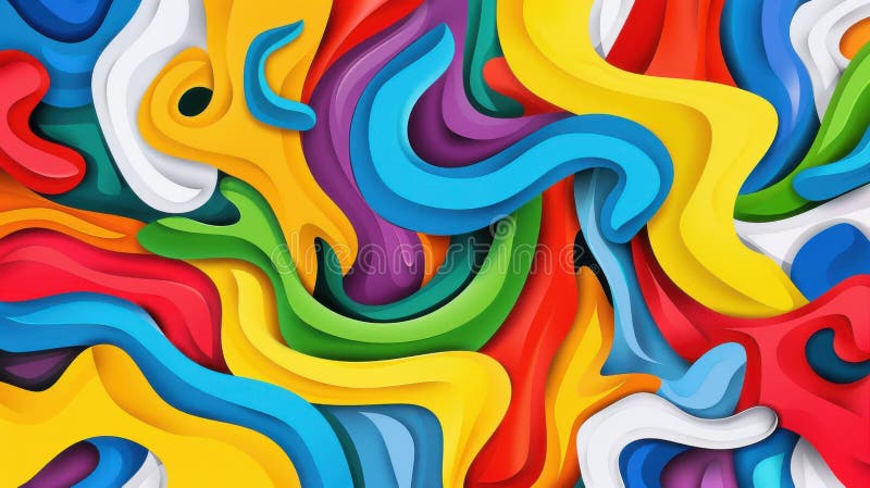 Dive into Vibrant Hues with this Abstract Masterpiece, Featuring ...