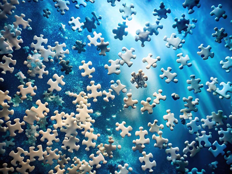 Surreal Psychedelic Puzzle Pieces a Dreamlike Abstract Art Print for ...