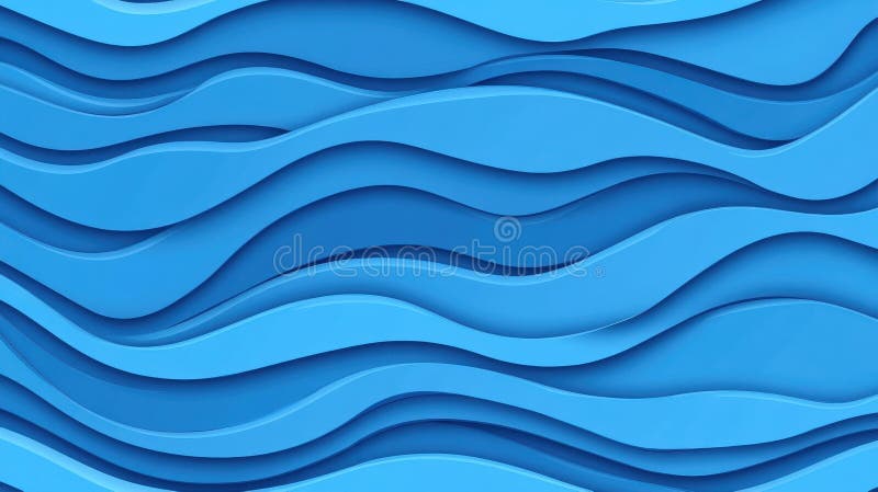 Dive into a Vibrant Ocean of Abstract Blue Wave Patterns, Blending ...