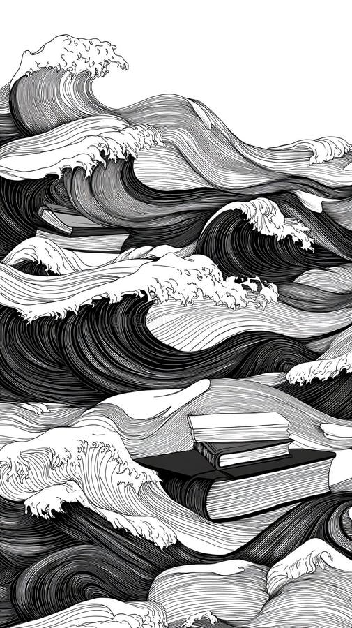 Dive into the Waves of Knowledge with this Stunning Illustration Stock ...