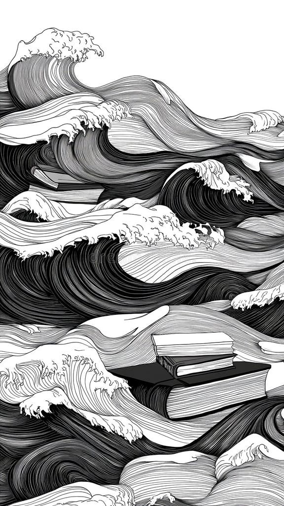 Dive into the Waves of Knowledge with this Stunning Illustration Stock ...