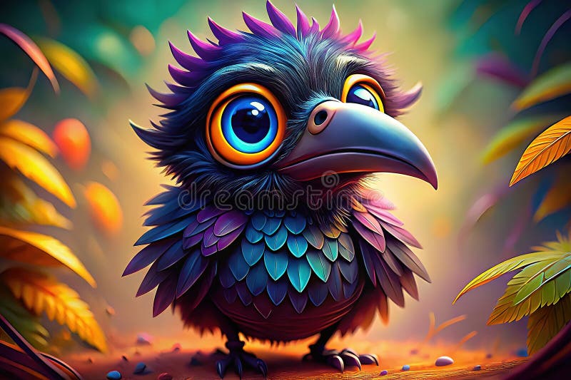 Adorable Cartoon Crows a Collection of Cute Funny and Expressive Bird ...