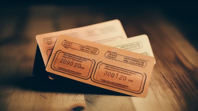 Fortune Trifecta: Trio of Colorful Raffle Tickets on Wood Stock Image ...