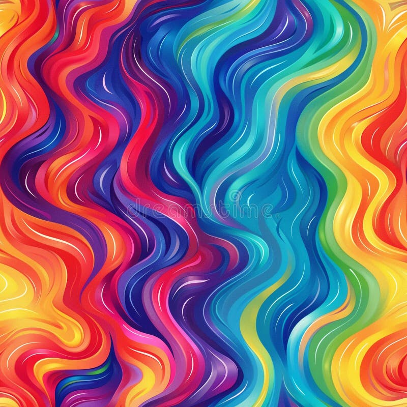 Psychedelic Waves - Colorful Seamless Abstract Pattern for Bold Designs ...
