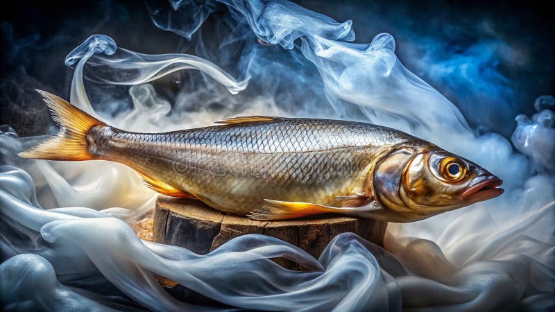 A Culinary Dream Exquisite Smoked Whitefish in a Surreal Dreamlike ...