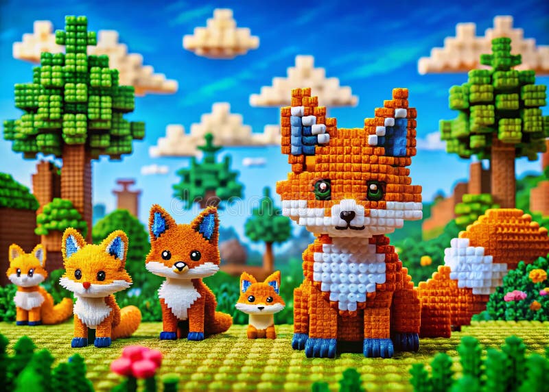 Adorable Pixel Art Fox Characters a Collection of Cute Illustrations ...