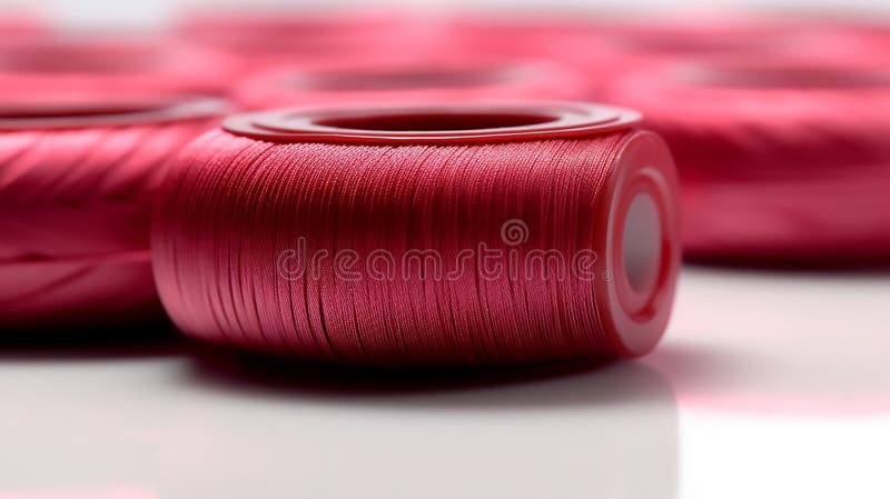 Ruby Red Exquisite Sewing Thread" Stock Illustration - Illustration of ...