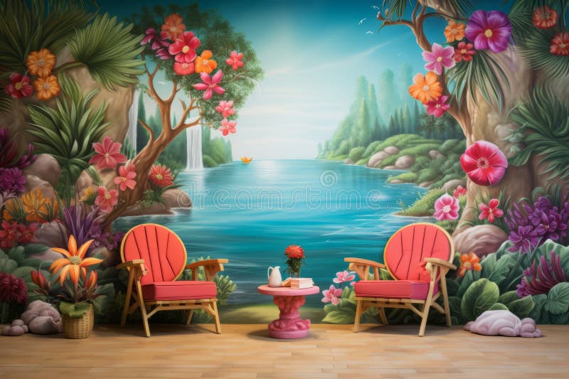 Dive into the World of Summer Bliss with Enchanting Backdrop Stock ...