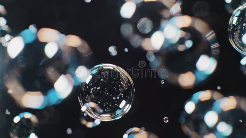 Bubble Ballet: Vibrant Elegance Stock Image - Image of closeup, precise ...