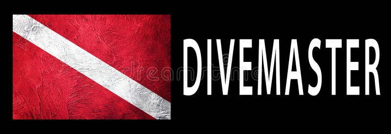 Divemaster, Diver Down Flag, Scuba Flag Stock Image - Image of sign ...