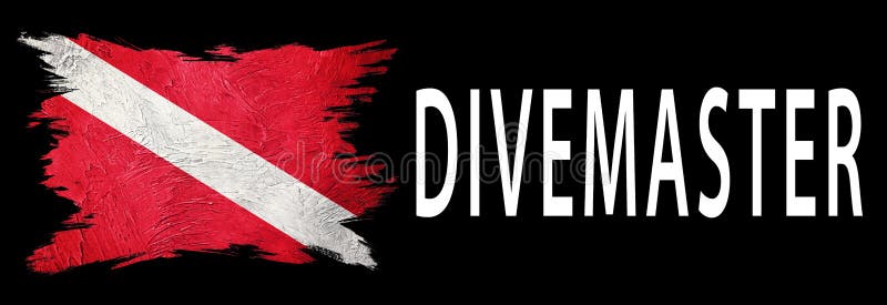 Divemaster, Diver Down Flag, Scuba Flag Stock Illustration ...