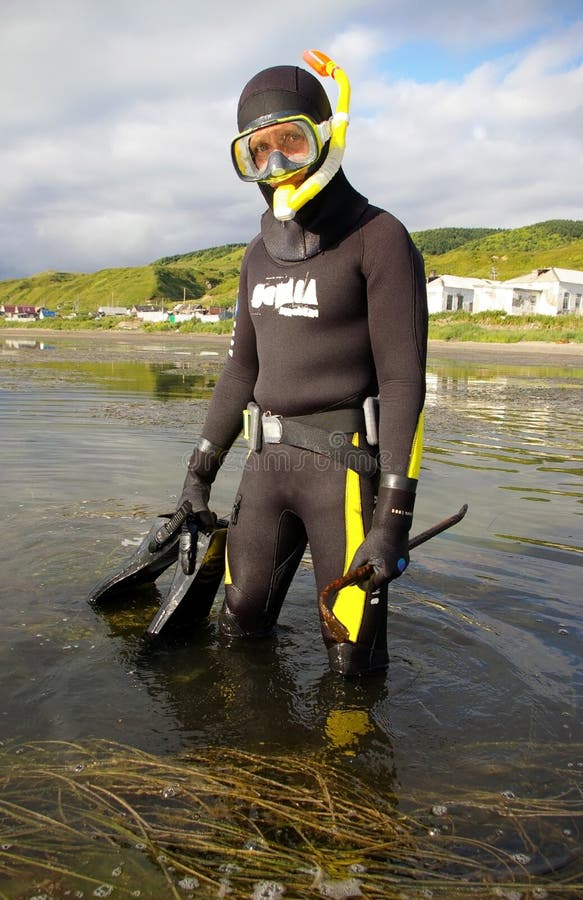 Diver stock image. Image of diver, coast, tube, sport - 10740725