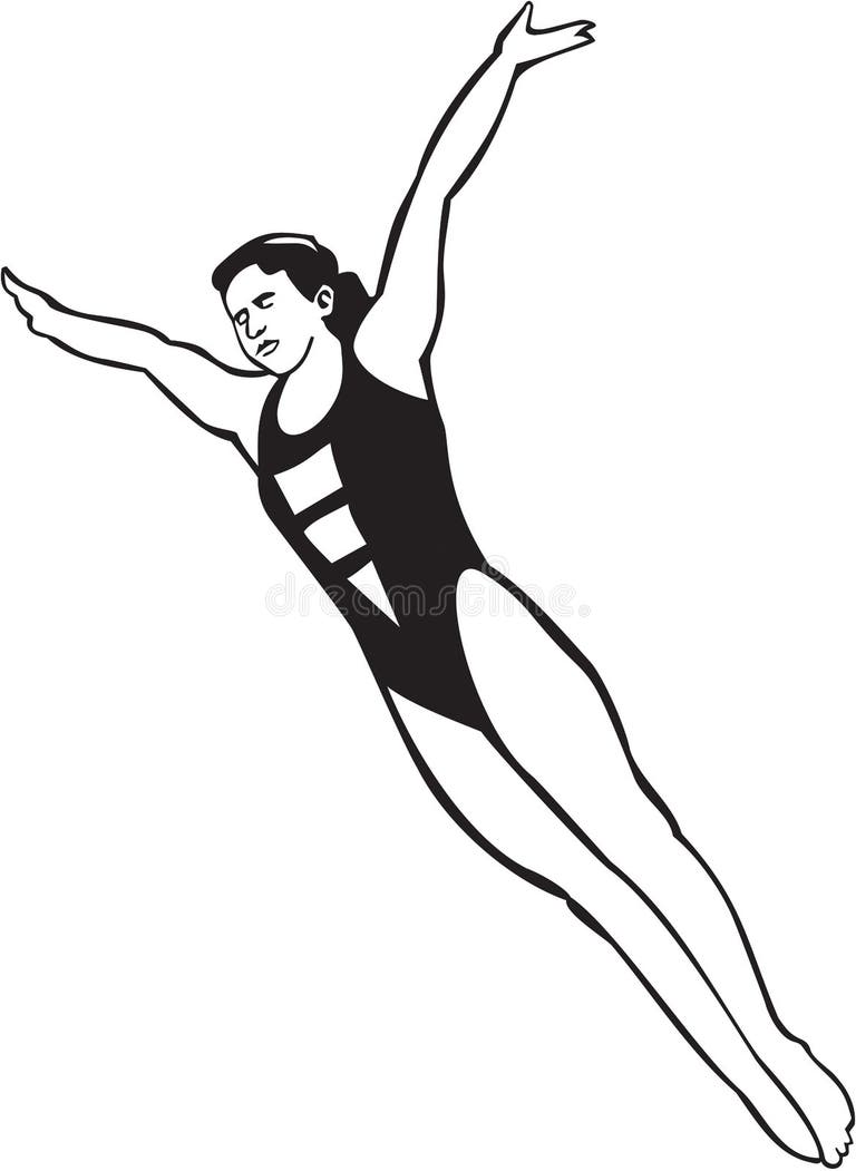 Female Diver Springboard Stock Illustrations – 51 Female Diver ...