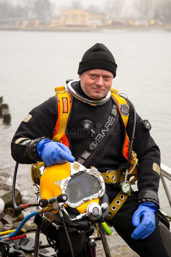 Diver classic editorial photography. Image of gloves - 86511592