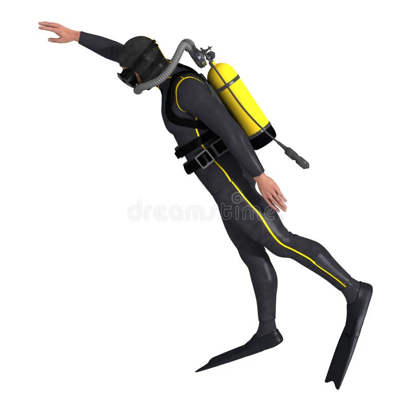 Diver stock illustration. Illustration of adult, snorkeling - 49543632