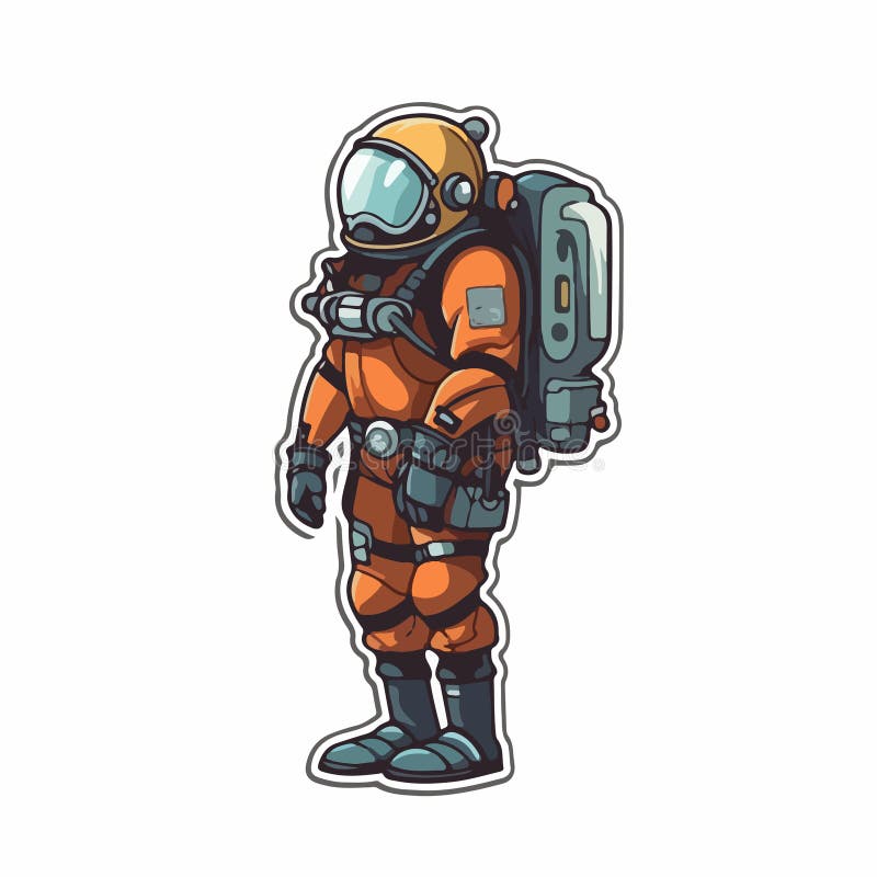 Diver Diving Equipment Suit Cartoon Vector Illustration Stock Vector ...
