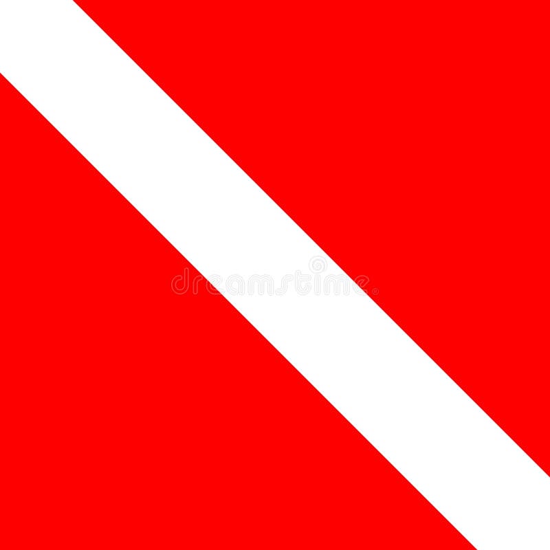 Diver Down Flag. Illustration Stock Illustration - Illustration of ...
