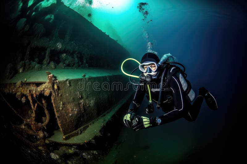 Diver, Exploring the Depths of the Ocean, and Discovering Hidden ... Diver, Exploring the Depths of the Ocean, and Discovering Hidden ...