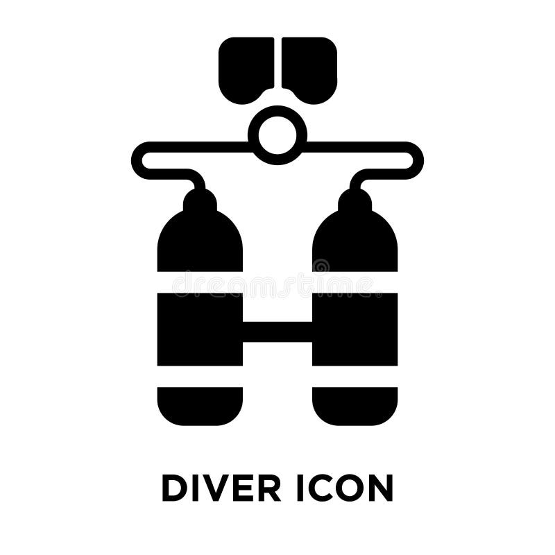 Diver Icon Vector Sign and Symbol Isolated on White Background, Diver ...