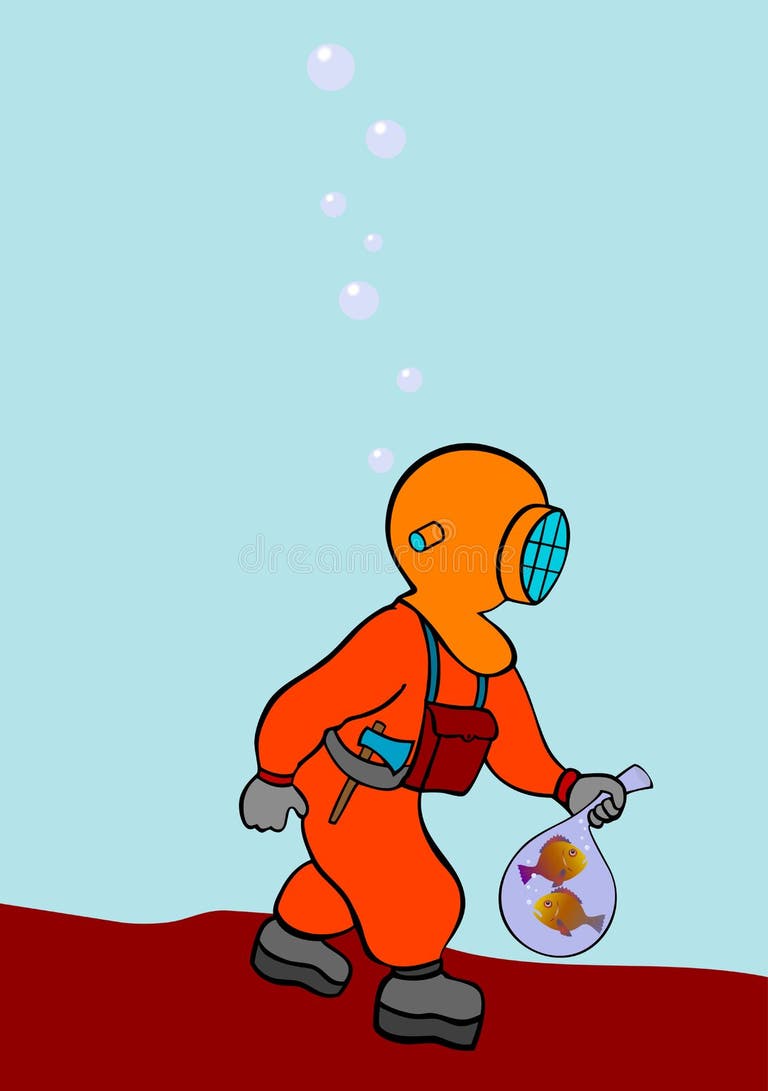 Deep Sea Diver Cartoon Stock Illustrations – 3,845 Deep Sea Diver ...