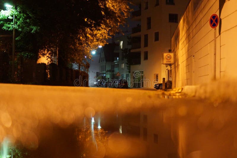 Night colors stock photo. Image of street, colors, puddle - 122276468