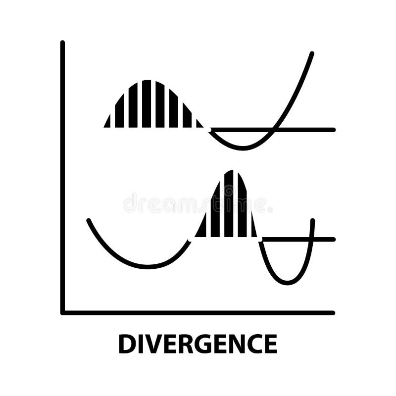 Divergence Icon, Black Vector Sign with Editable Strokes, Concept ...