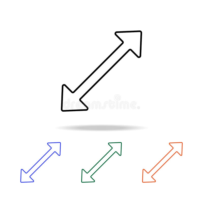 Divergent Arrows Icon. Elements of Simple Web Icon in Multi Color ...