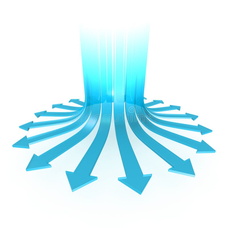 Diverging arrows stock illustration. Illustration of shiny - 26218287