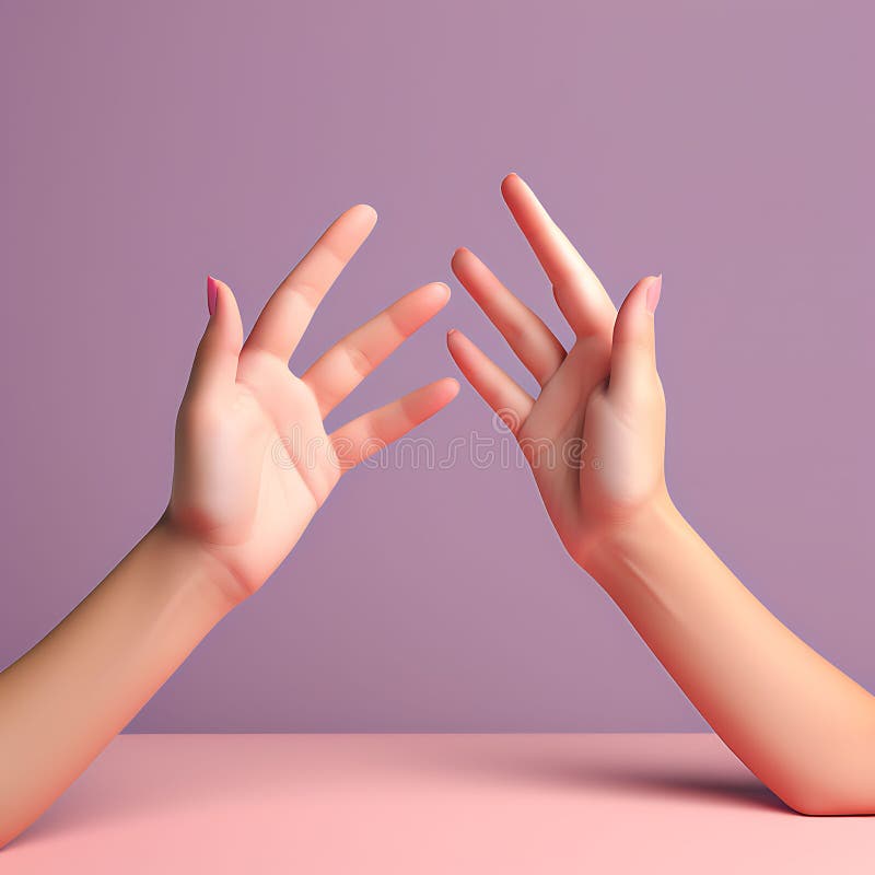 Diverging Paths: Close-Up of Pink Hands Pointing in Different ...