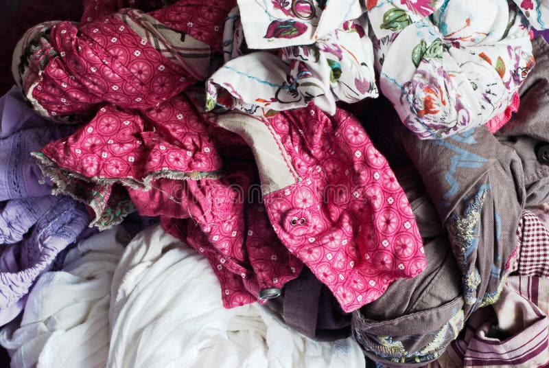 Divers crumpled clothes stock image. Image of colored - 58790201