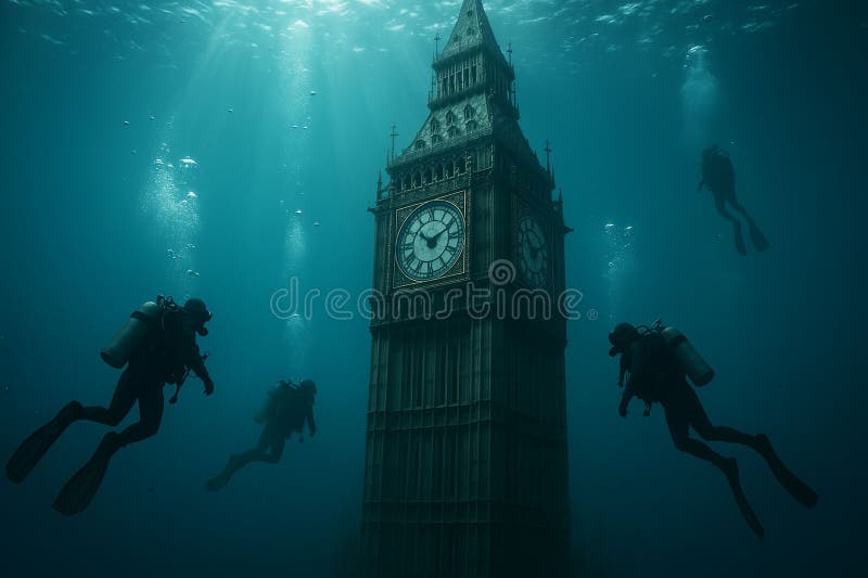 Sunken Clock Tower Stock Illustrations – 3 Sunken Clock Tower Stock ...