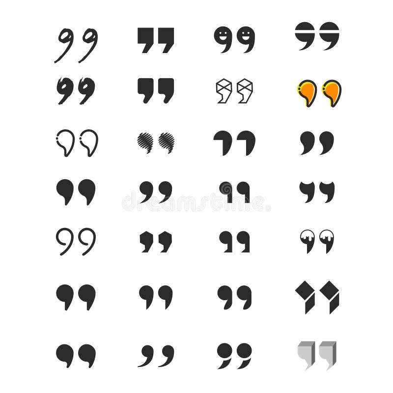 Divers Guillemets De Vecteur Illustration de Vecteur - Illustration du ...