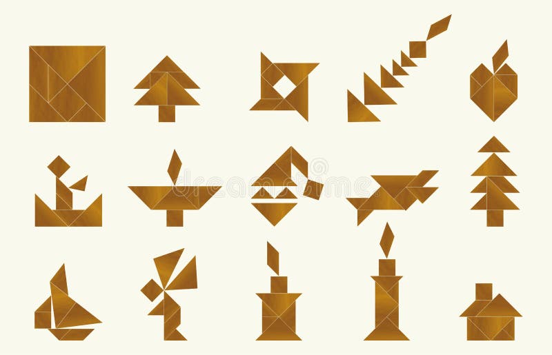 Tangram, fauna vector illustratie. Illustration of dieren - 32229134