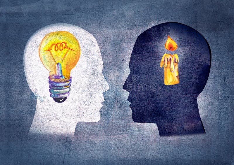 Psique humana stock de ilustración. Ilustración de pedazo - 8560764