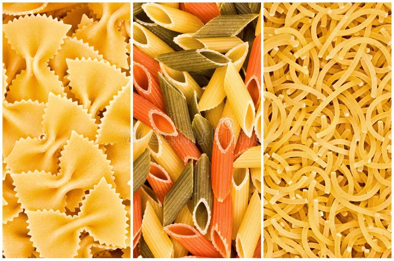 Diversas clases de fideos imagen de archivo. Imagen de corte - 20679875
