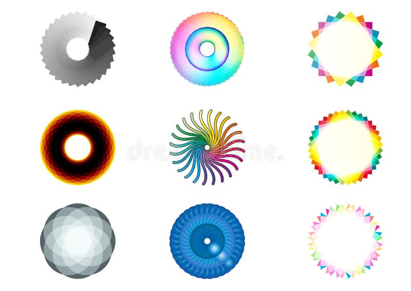 Diversas formas ilustración del vector. Ilustración de remolino - 33197025