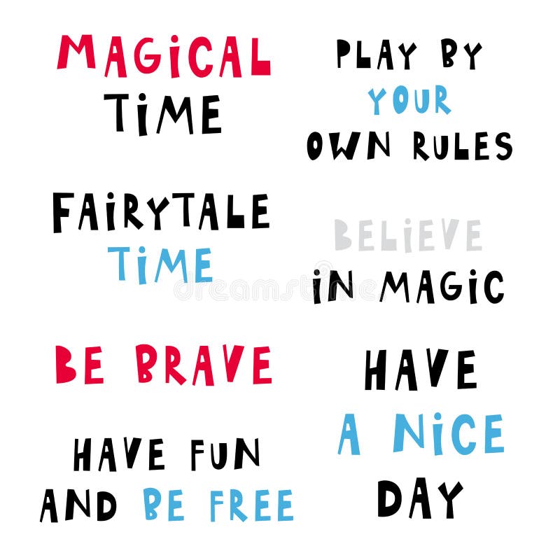 Diversas frases del vector ilustración del vector. Ilustración de frase ...