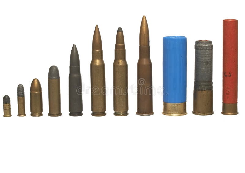 Diversas Municiones - Aisladas Imagen de archivo - Imagen de peligro ...