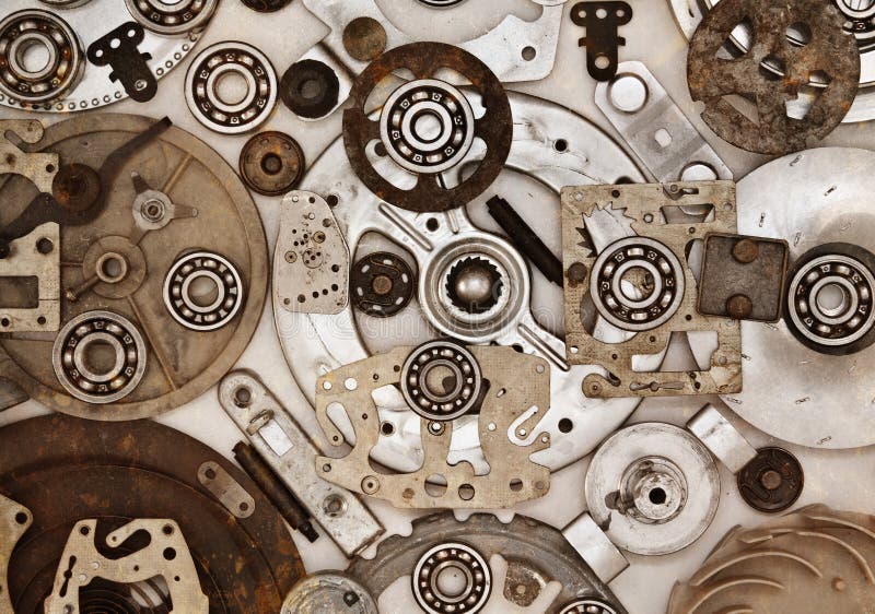 Fondo De Las Piezas De Metal Imagen de archivo - Imagen de detalle ...