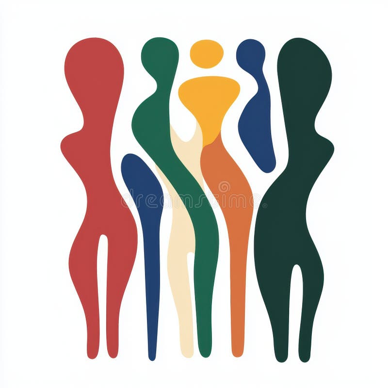 Diverse Abstract Human Figures Stock Illustration - Illustration of ...