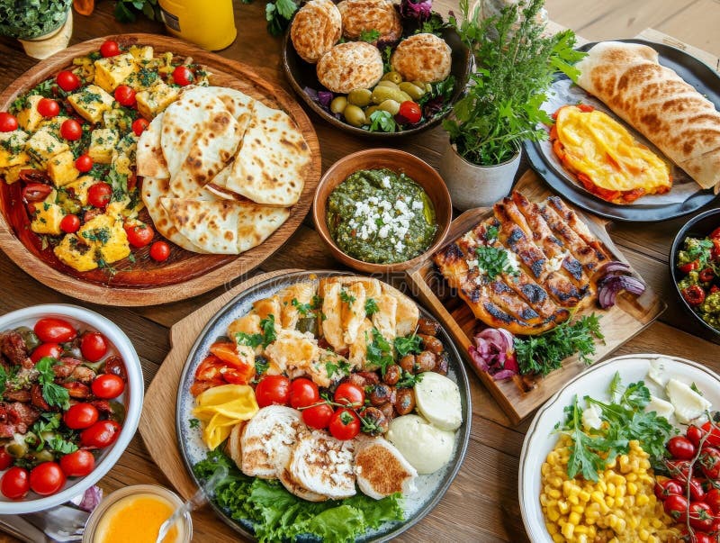 A Diverse Array of Brunch Dishes Beautifully Arranged on a Table ...