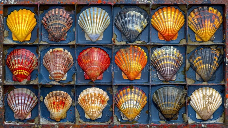 Diverse Array of Colorful Seashells Collection for Ocean Enthusiasts ...
