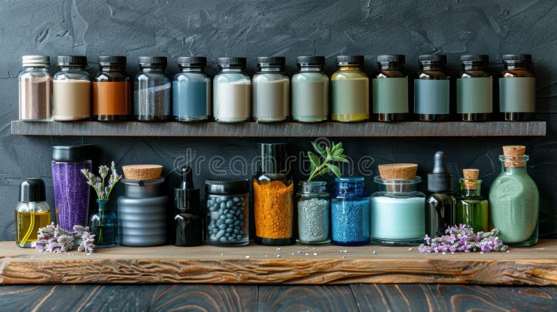 Diverse Array of Cosmetics on a Table Stock Photo - Image of trends ...
