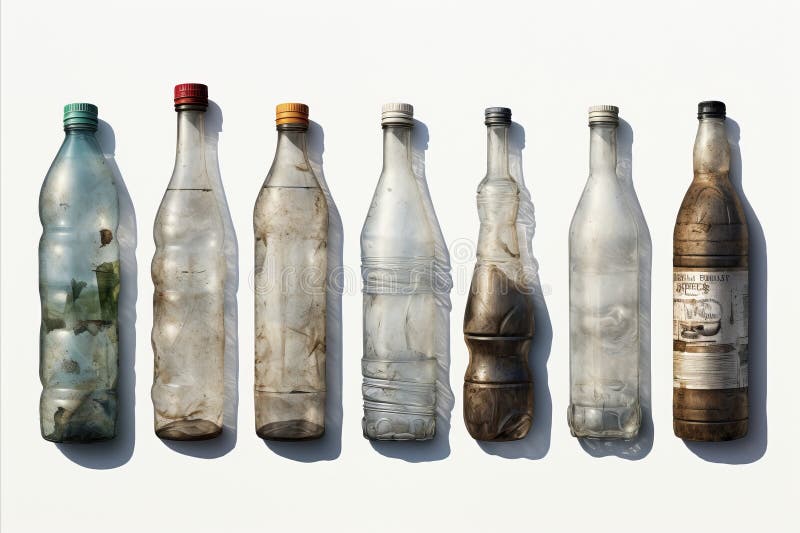 Diverse Array of Discarded Plastic Water Bottles in Various Shapes and ...