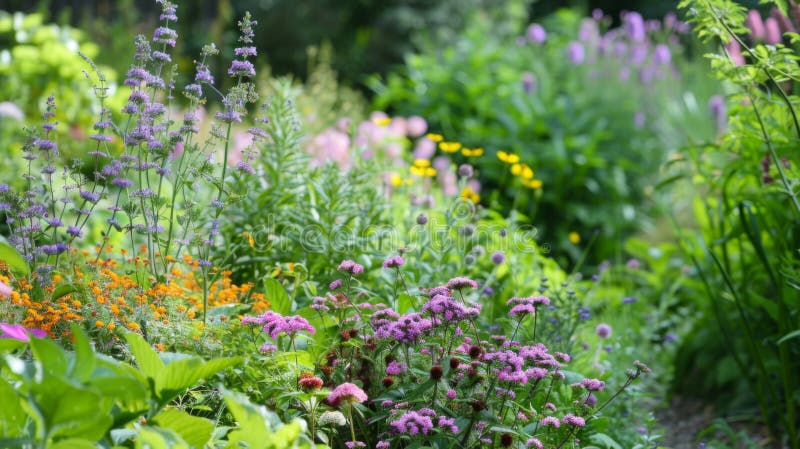 Diverse Array of Flowers in Vibrant Garden Stock Photo - Image of ...